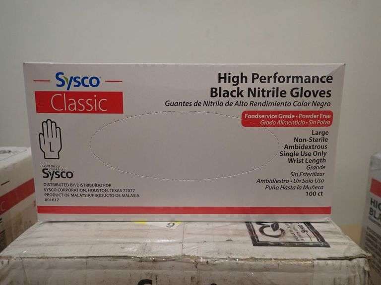 Lot of (1) Case of Sysco Classic High Performance Nitrile Gloves ...