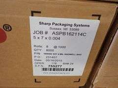 Lot of (8) Boxes of Sharp Packaging System E-Z Bags - Yellow Tag Auctions