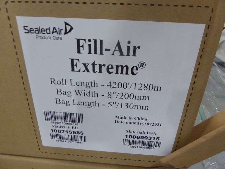 Lot of (32) Cases of Sealed Air Fill-Air Extreme Inflatable Packaging ...