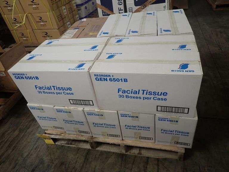 Lot of (17) Assorted Facial Tissues - Yellow Tag Auctions