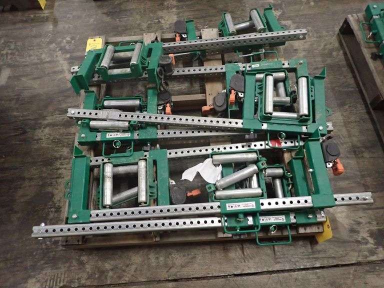 Lot of (8) Greenlee Heavy Duty Cable Rollers - Yellow Tag Auctions