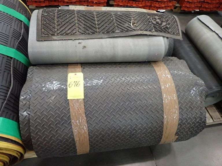 Lot of (2) 36" Antifatigue Mats & (1) Roll of 30" Conveyor Belt ...