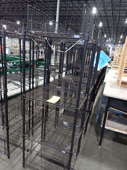 Lot of (13) ULINE Wire Racks - Yellow Tag Auctions