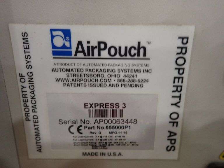 AirPouch Automated Packaging System - Yellow Tag Auctions