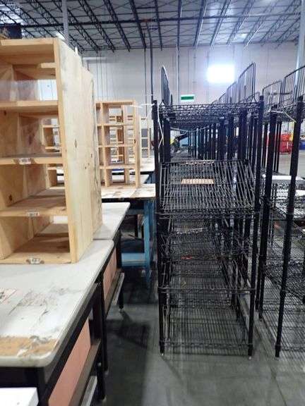 Lot of (13) ULINE Wire Racks - Yellow Tag Auctions