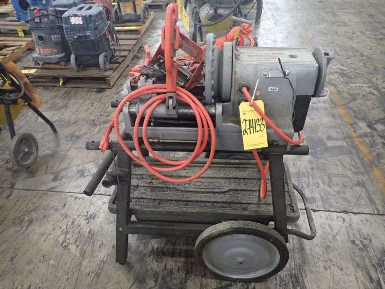Rigid Threading Machine On Portable Cart - Yellow Tag Auctions