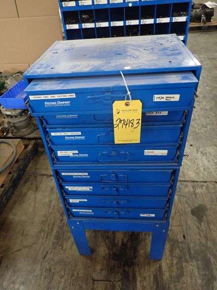 Fastenal Drawer Organizer Cabinet - Yellow Tag Auctions