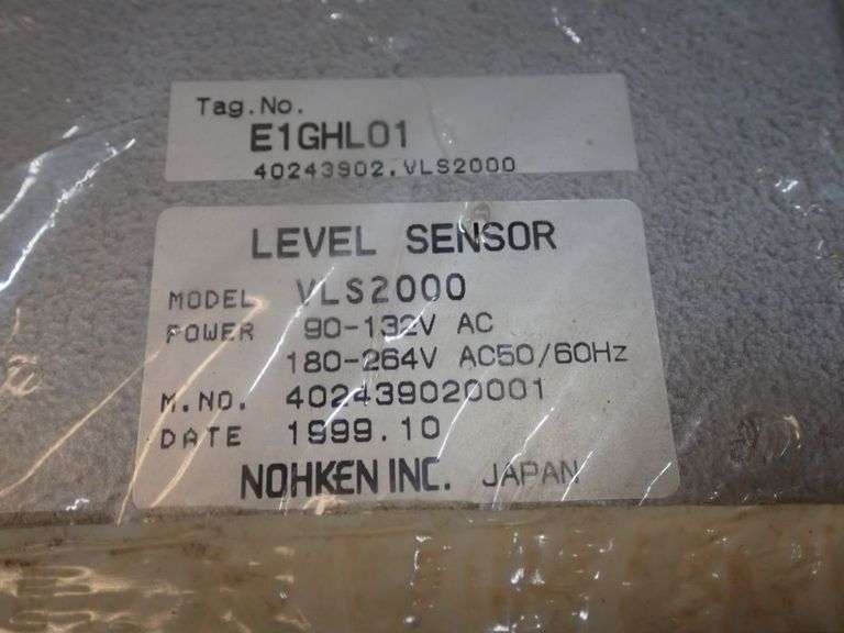 Lot of (2) Nohken Liquid Level Sensors - Yellow Tag Auctions