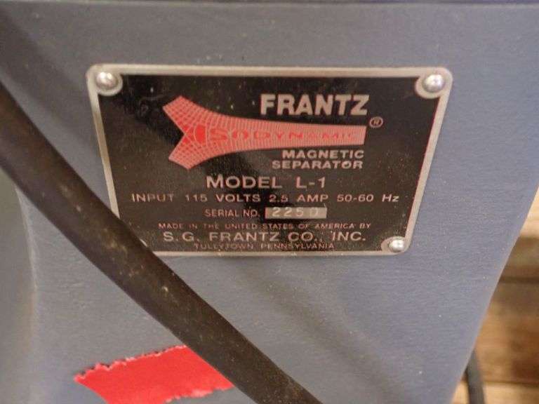 Frantz Isodynamic Magnetic Separator - Yellow Tag Auctions