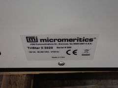 Micromeritics TriStar II Surface Area and Porosity Analyzer - Yellow ...