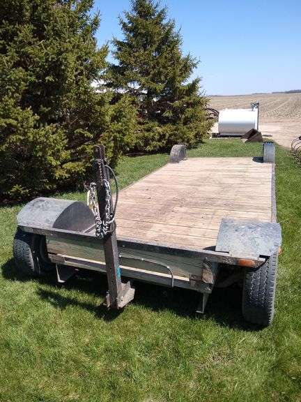 HOMEMADE 8X20 FOUR WHEEL TRAILER. LICENSE. - Ziemer Hilbrands Auctions