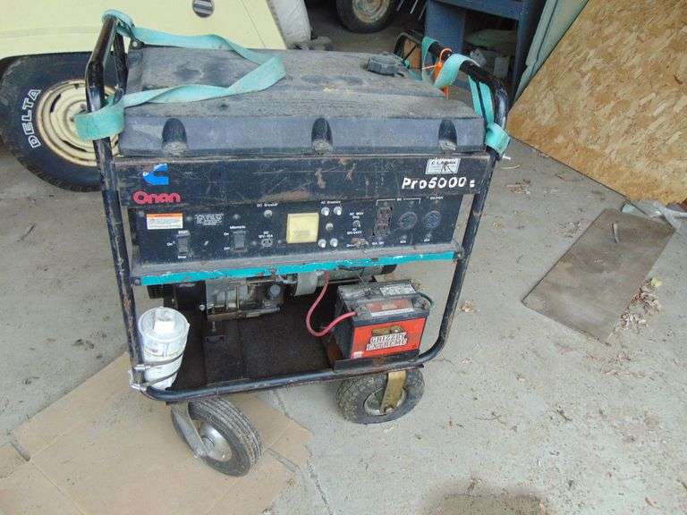 ONAN PRO 5000 WATT GENERATOR, GAS ENGINE, ELECTRIC START - Ziemer ...