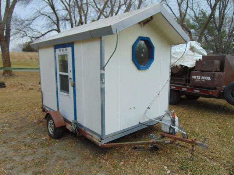 6½ X 10 INSULATED FISHHOUSE ON DROP-DOWN TRAILER - Ziemer Hilbrands ...