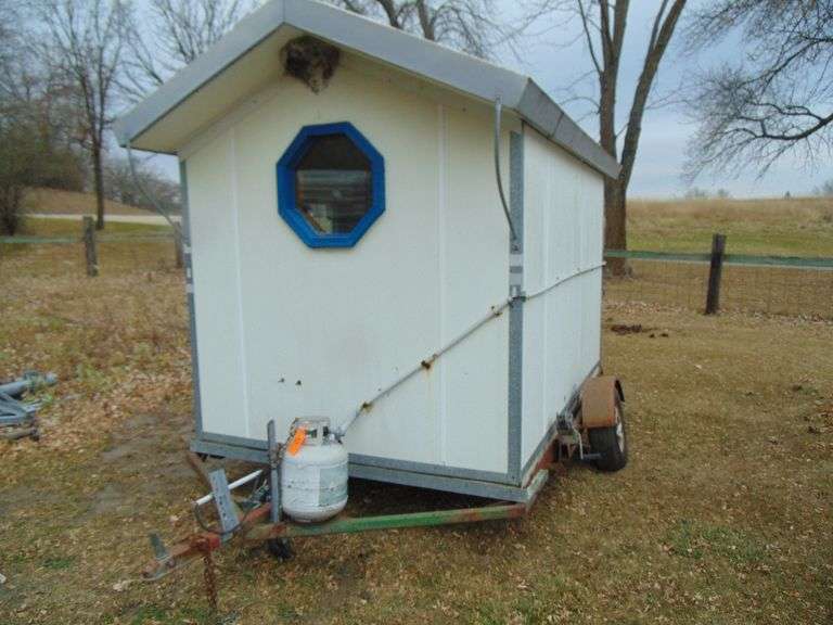 6½ X 10 INSULATED FISHHOUSE ON DROP-DOWN TRAILER - Ziemer Hilbrands ...