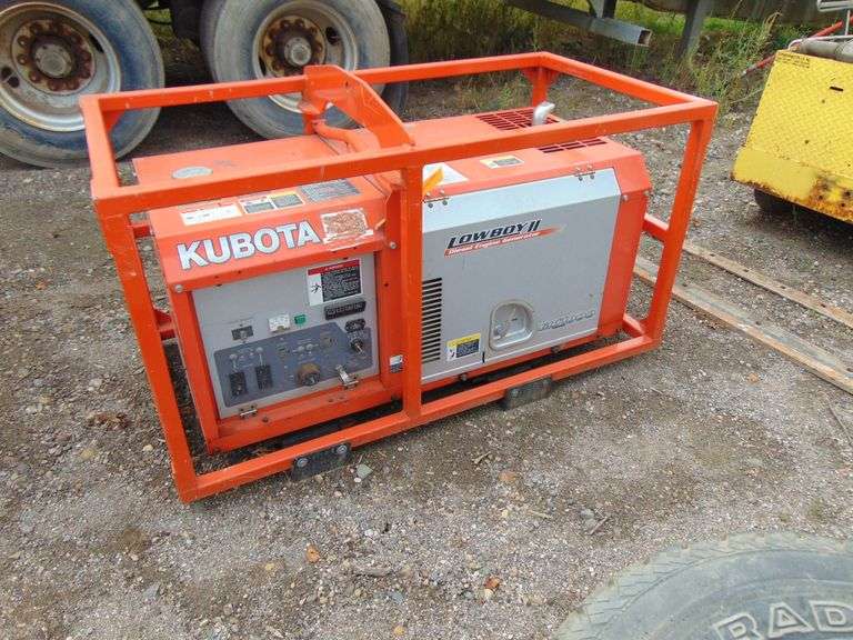 KUBOTA LOWBOY II DIESEL ENGINE GENERATOR MODELGI-11000 10KW ELECTRIC ...