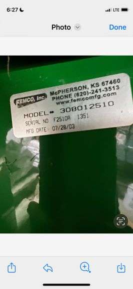 JD CAB, FITS SMALLER TRACTOR, MODEL 308012510 FEMCO INC, SER F2510A ...