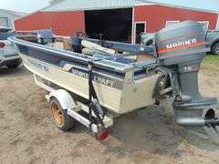 SMOKERCRAFT MAGNUM 16 FT ALUMINUM BOAT w/MARINER 75 HP OUTBOARD MOTOR ...