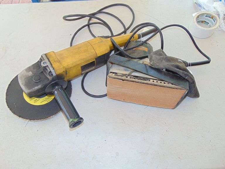 CRAFTSMAN FLAT SANDER, DEWALT HAND GRINDER - Ziemer Hilbrands Auctions
